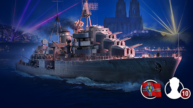 Cruiser Wiesbaden in Containers and Sequential Bundles | World of Warships